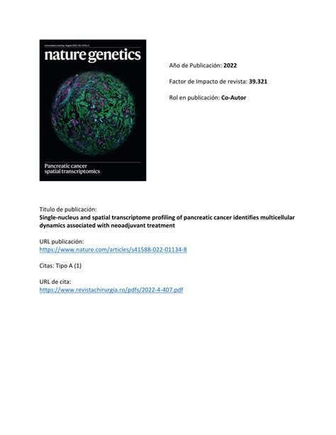 Pdf Single Nucleus And Spatial Transcriptome Profiling Of Pancreatic Cancer Identifies