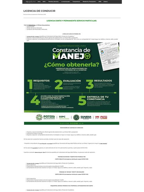 Licencia De Conducir San Luis Potosí Descargar Gratis Pdf Licencia