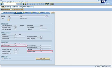 Solved Rounding Value And Minimum Lot Size Sap Community