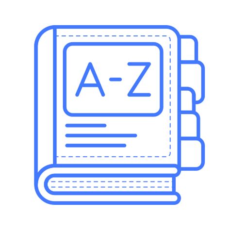 dictionary generic color outline icon