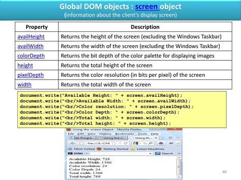 Ppt Global Dom Objects Walking The Dom Unobtrusive Javascript More Event Driven Progra Mming
