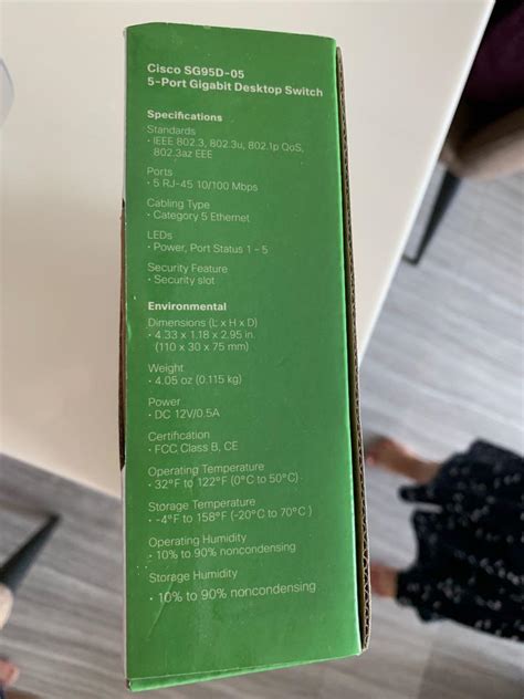 Cisco SG95D 05 AS 5 Port Gigabit Desktop Switch Computers Tech Parts Accessories