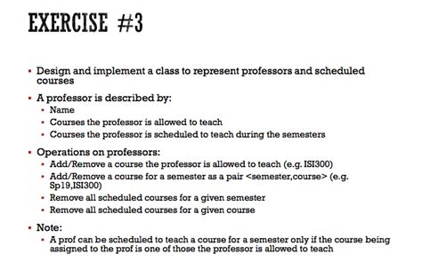 exercise 3 design and implement a class to