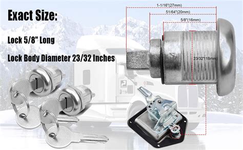 Tool Box Locks With Keys Fit For T Handle Tool Boxes Lock Cylinder Length Lock Body