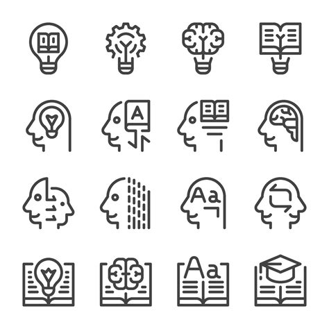Education Line Icon Setvector And Illustration 29239725 Vector Art At