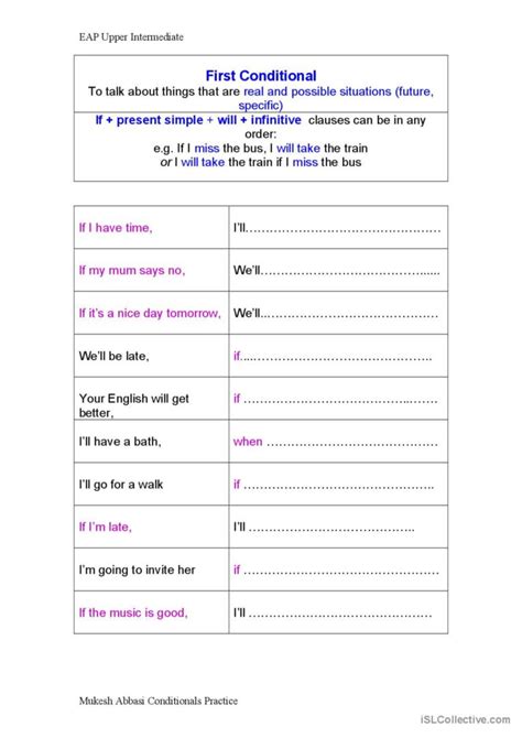 First Conditional Discussion Starter English ESL Worksheets Pdf Doc