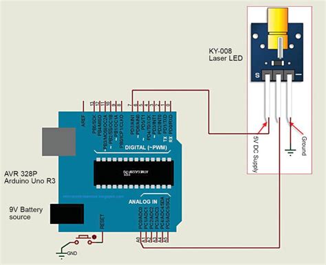 Interfacing A Ky 008 Laser Led Module With Arduino Full Electronics