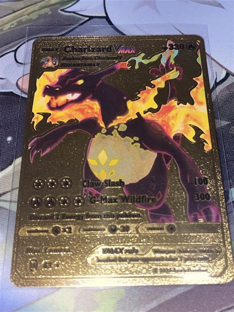 Mavin Dark Charizard Vmax Gigantamax Gold Foil Pokemon Card Hp Damage Fan Art