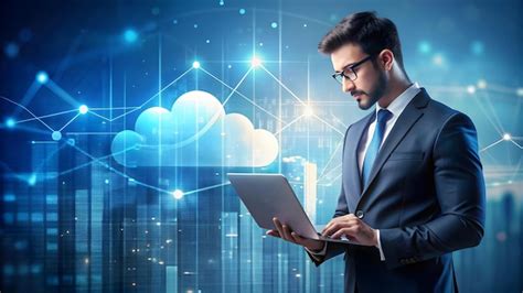 Premium Photo 2d Vector As Financial Analyst Using Cloud Computing