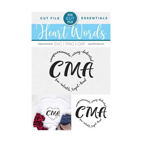 Certified Medical Assistant Svg Cma Svg Heart Svg Cma Lif Inspire