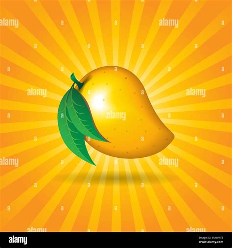 3d Mango Fruit Shape Contour Abstract Seamless Pattern On Orange