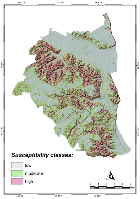 Landslide Susceptibility Map Of Gdynia And Sopot Developed Using Download Scientific Diagram