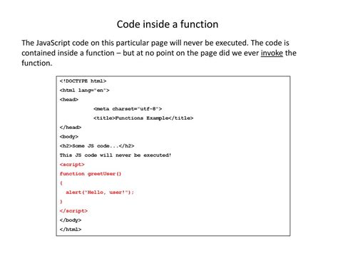 Javascript Part 2 Organizing Javascript Code Into Functions Ppt Download