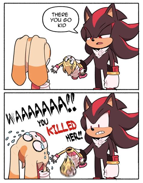 shadow the hedgehog and cream the rabbit sonic drawn by toonsite
