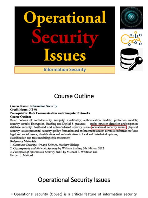 Information Security 11 Operational Security Issues Pdf Computer