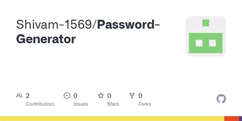 github shivam 1569 password generator