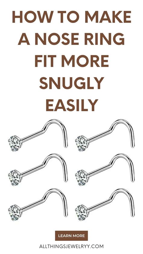How To Make A Nose Ring Fit More Snugly Easily in 2022 | Ring fit, Nose ...