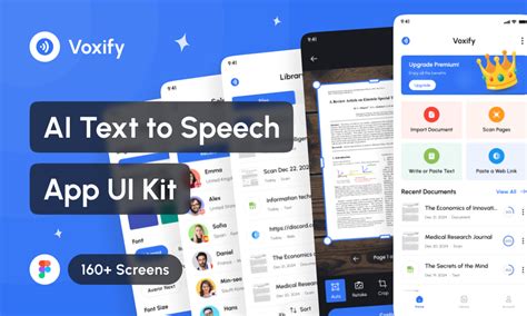 Voxify AI Text To Speech App UI Kit Figma