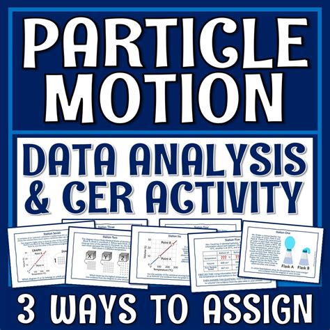 Particle Motion Cer And Data Analysis Worksheet Activity Flying