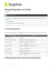 Mastering Limit Properties For Advanced Calculus Course Hero