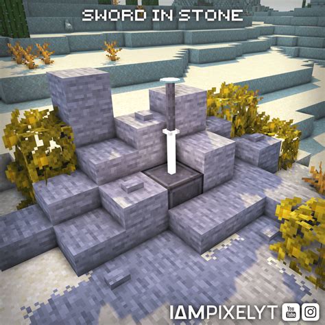 Sword In Stone Minecraft Architecture Minecraft Designs Minecraft House Designs