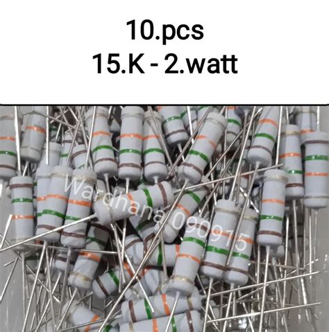 Resistor 15k 2 Watt Resistor 2 Watt 15 Kilo Ohm 10 Pcs Lazada Indonesia