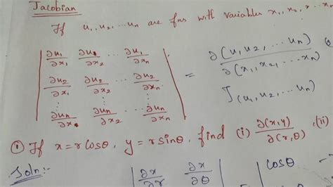 Jacobian Matrix Problems Part 1 In Engineering Mathematics 1 Tamil