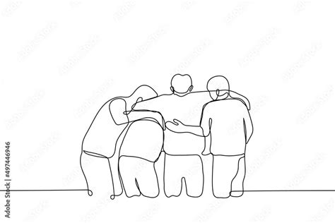 Drawing Of People Hugging