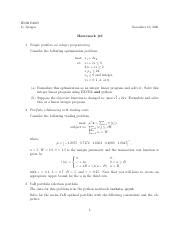 Hw Pdf IEOR E G Iyengar November Homework Simple Problem On Integer
