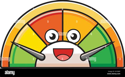 Fun And Cheerful Satisfaction Gauge With A Smiling Face Featuring