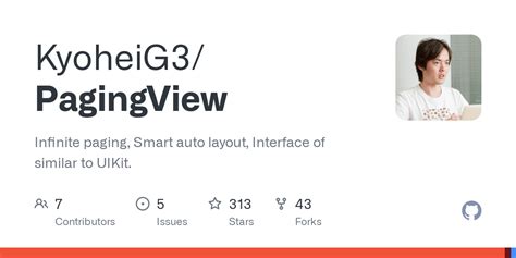 github kyoheig3 pagingview infinite paging smart auto layout interface of similar to uikit