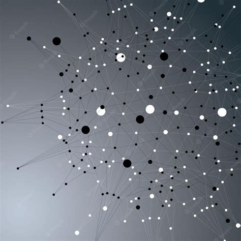 Premium Vector Complicated Abstract Grayscale 3d Shape Vector Digital Lattice Object