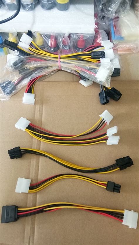 Brand New Molex Cables Molex 3 Way Splitterp11000 Molex To Pci E 6 Pin Male Cablep16000