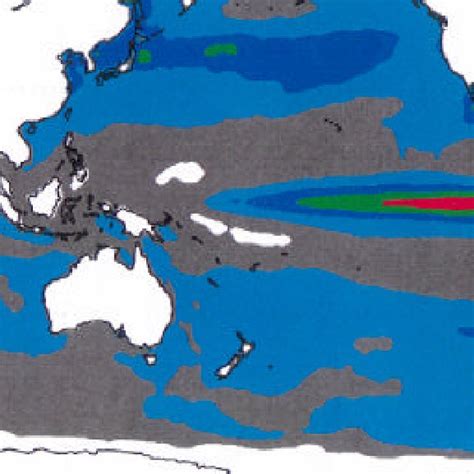 Global Distribution Of Standard Deviation σ Of Sst Areas With σ