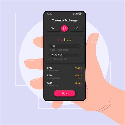 Currency Conversion Smartphone Interface Vector Template Mobile App