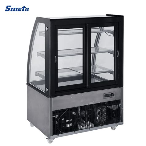 Smeta 420l Front Curved Glass Display Fridge Counter