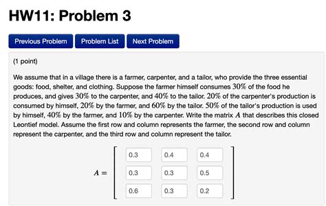 Solved Hw11 Problem 3 Previous Problem Problem List Next