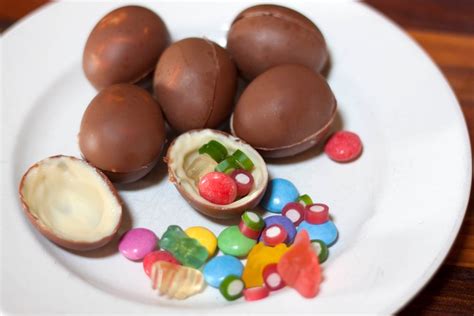 Chocolate Eggs With Candy Surprise The Creative Mom