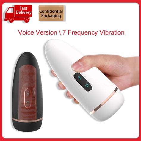 Voice Version Vibrator For Men Frequency Pussy Sex Toy Soft Silicone Vagina Sex Toy For Men