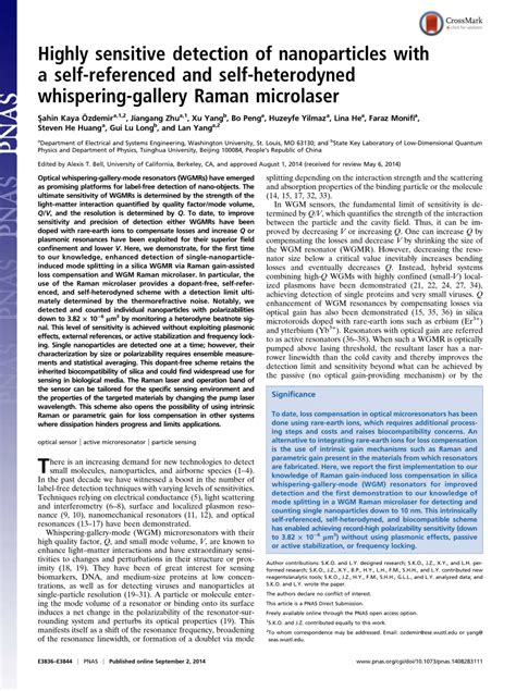 Pdf Highly Sensitive Detection Of Nanoparticles With A Self Referenced And Self Heterodyned