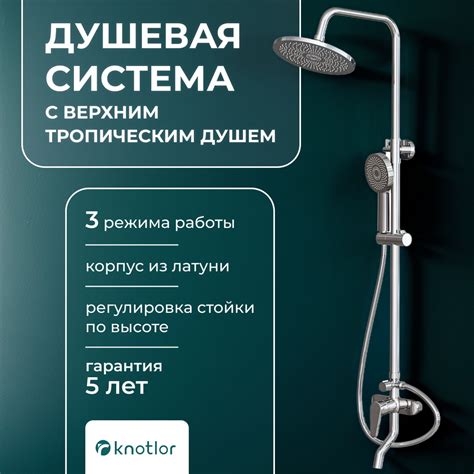 Душевая система с верхним тропическим душем KNOTLOR - купить с ...