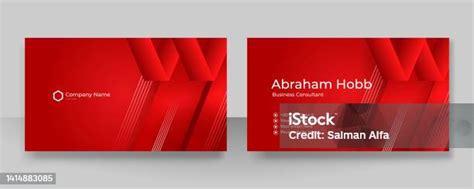 현대적인 세련된 레드 명함 벡터 디자인 창의적이고 깨끗한 명함 템플릿 기업 스타일의 고급 우아한 명함 배경 벡터 일러스트 레이
