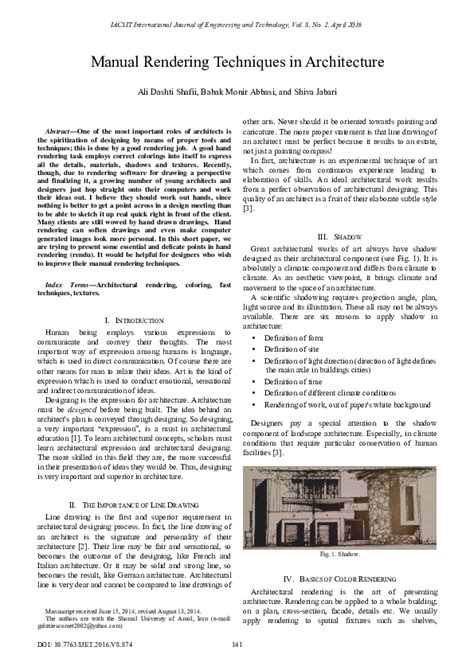 Pdf Manual Rendering Techniques In Architecture