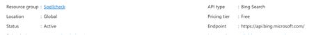The Bing Spellcheck Api Only Returns Empty Results Microsoft Qanda