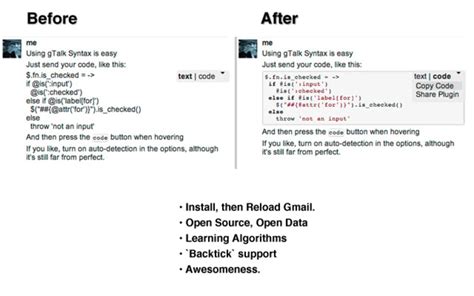 gTalk Syntax Highlighting para Google Chrome Extensión Descargar