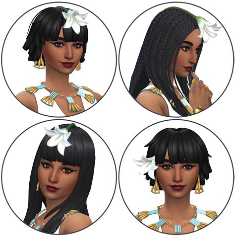Ancient Egyptian Lotus Accessory Naunakht Sims Sims 4 Sims 4 Gameplay