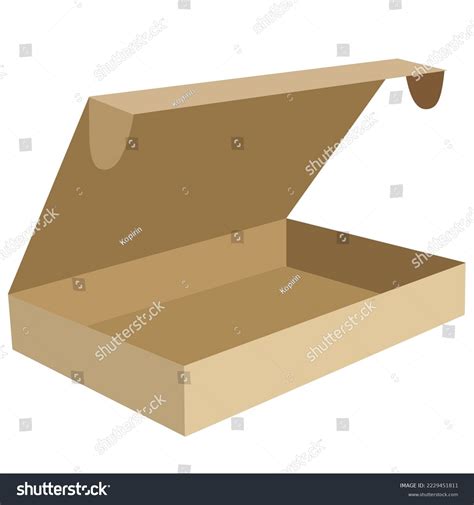 Shallow Rectangular Box Hinged Lid That Stock Vector Royalty Free 2229451811 Shutterstock