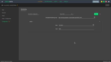 Установка кластера мониторинга с помощью Adcm — Arenadata Documentation