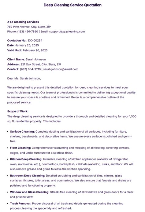 9 Cleaning Service Quotation Examples To Download