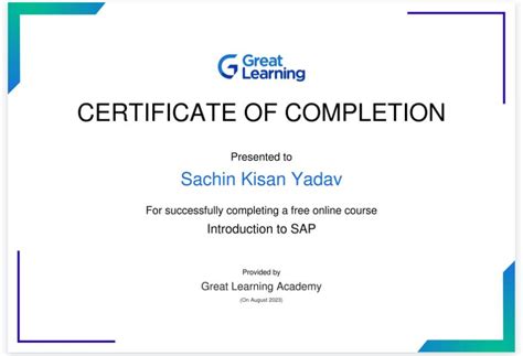 Sachin Yadav On Linkedin Hi All I Have Successfully Completed The Introduction To Sap Course